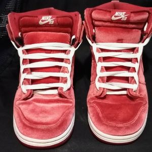 Nike | Shoes | Rare Nike Sb Dunk High Red Velvet | Poshmark